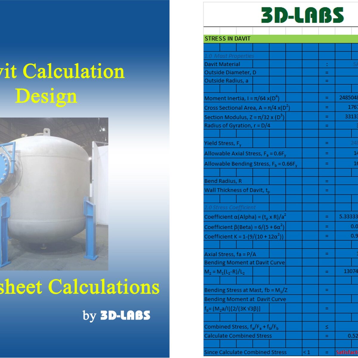 Design calculation of silo: 3D LABS