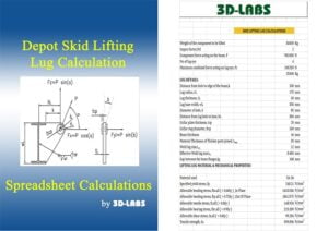 Depot skid lifting lug calculation: 3D LABS
