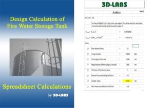 design calculation of fire water storage tank: 3D LABS