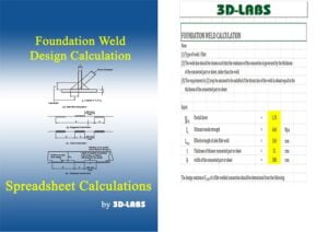 Foundation weld design calculation