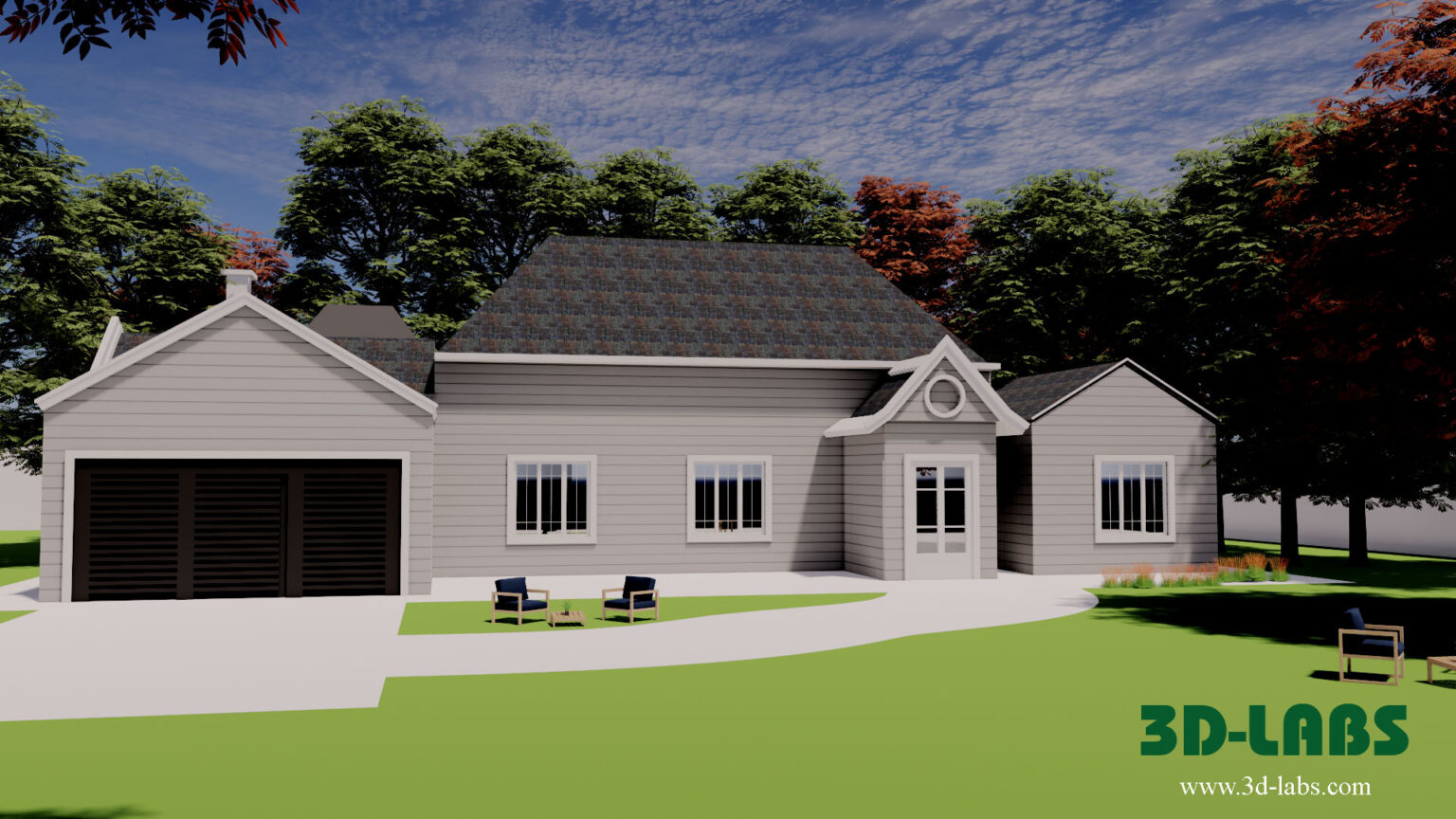 French Style House Plan 407 | Custom Design | 3D-Labs