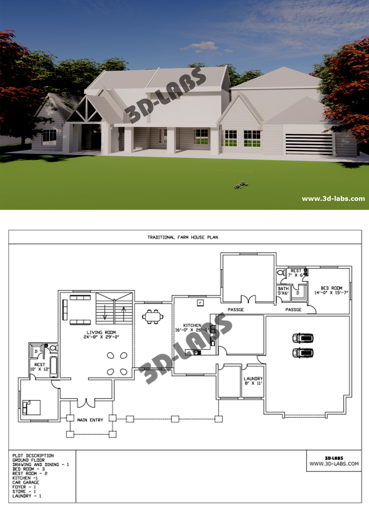 House Plan Collection and Styles | Find Your Dream @3D-LABS