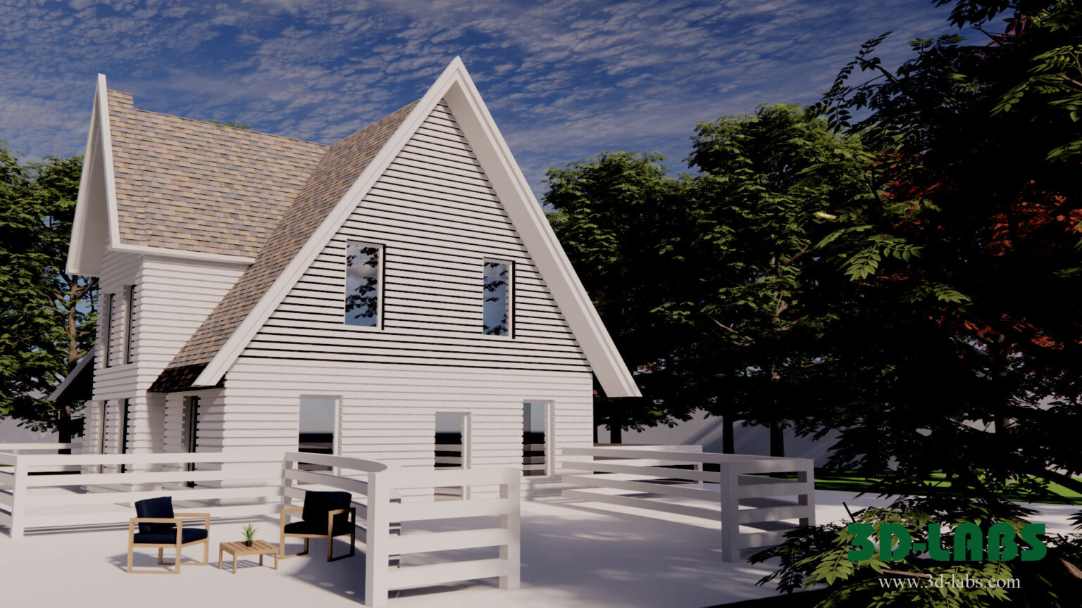 Detached House Plans-505 - 3D-LABS