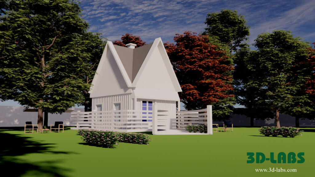 German Style House Plan 511 | 468 sq ft | 3D-Labs