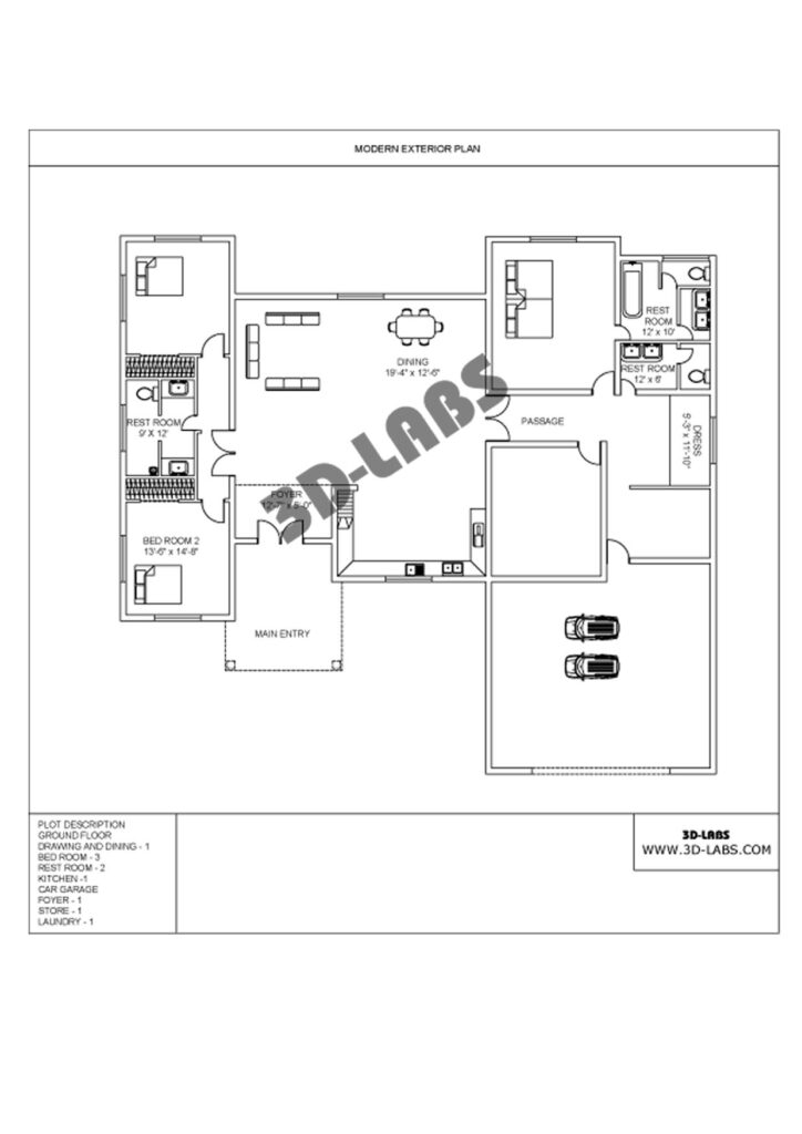 British Style House Plan 309 | Custom Design | 3D-Labs