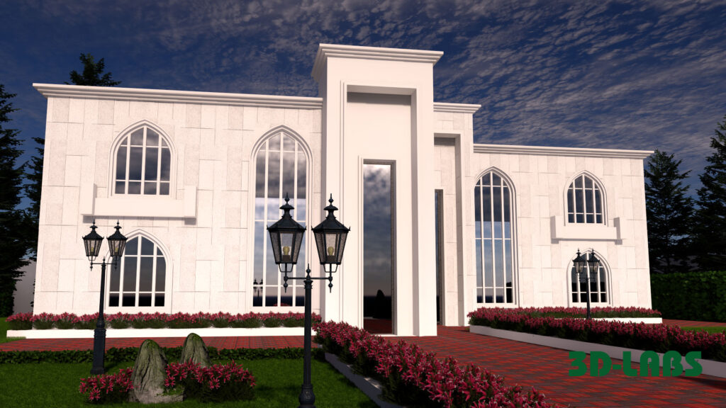 Normal villa plan and elevation :3D LABS