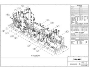 Detailed Skid Structure Drawing: 3D LABS
