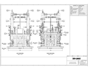 Detailed Skid Structure Drawing: 3D LABS